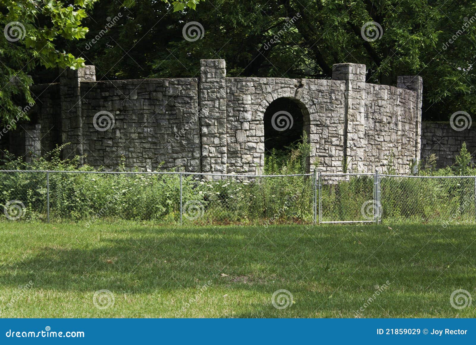 Crumbling Stone Wall stock image. Image of boundary, architecture ...