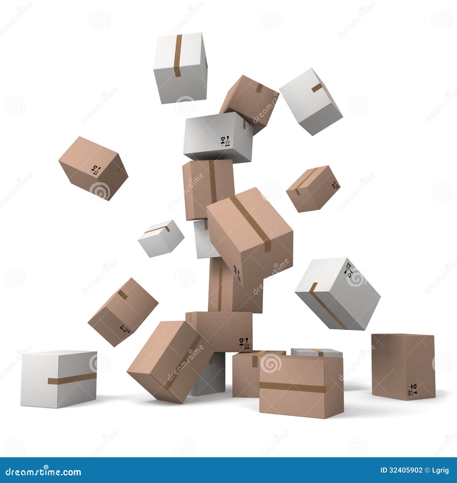 Crumbling Tower Cardboard Boxes Stock Illustrations – 1 Crumbling Tower ...
