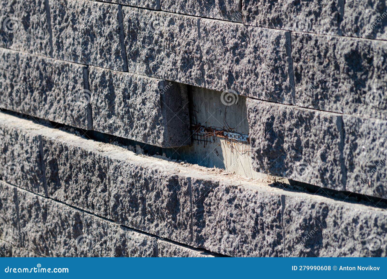 Crumbling Wall of Artificial Stone Stock Photo - Image of wallpaper ...