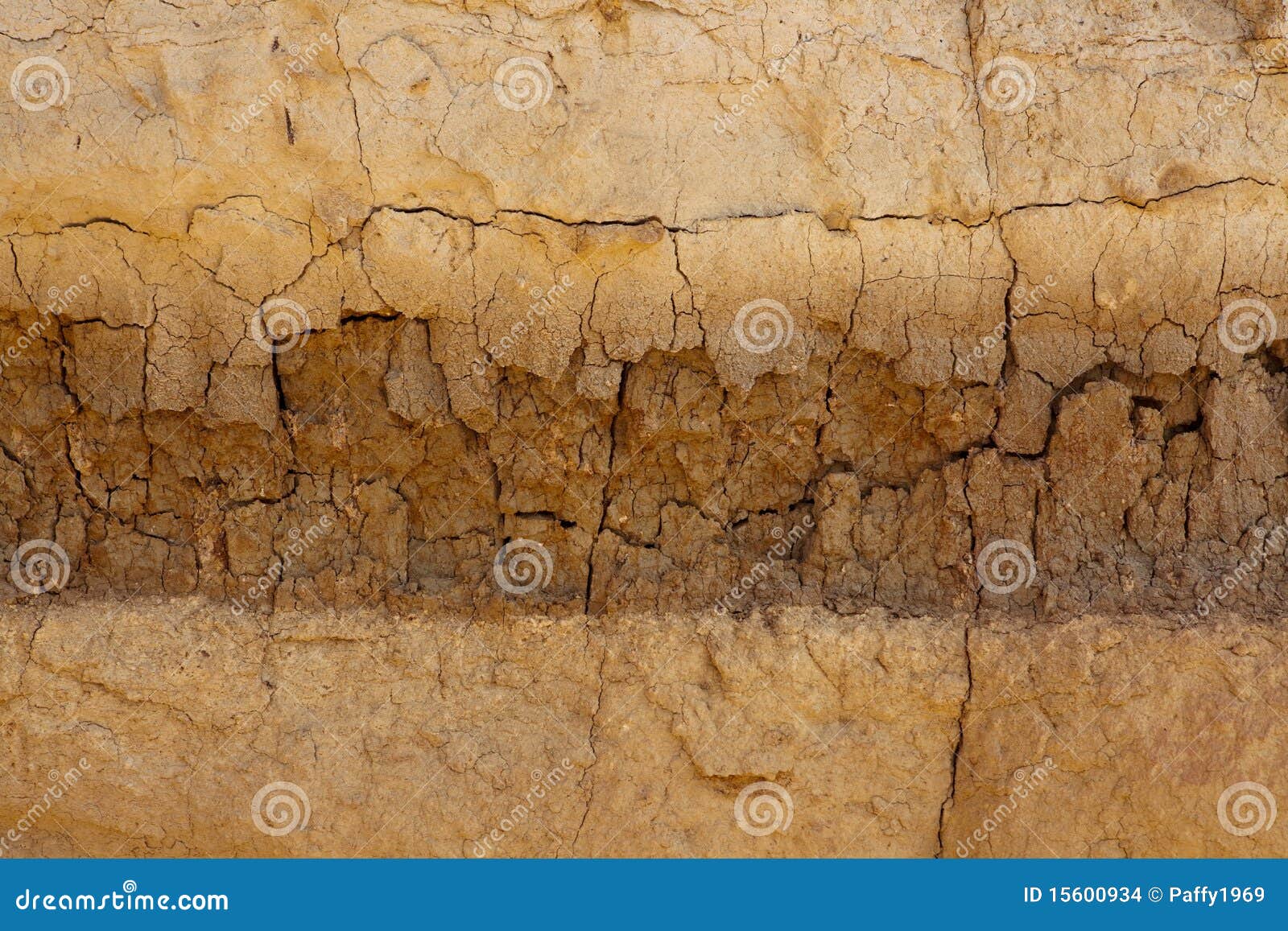 Crumbling Wall of Clay Rock Stock Photo - Image of environment, close ...