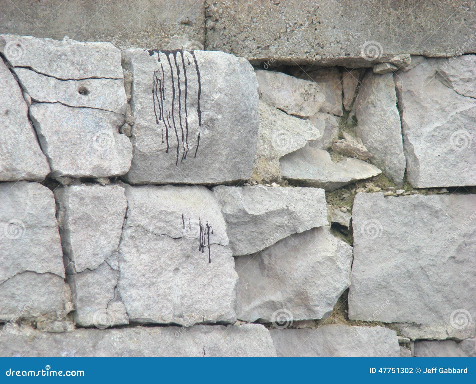 A crumbling wall stock photo. Image of stone, rough, surface - 47751302