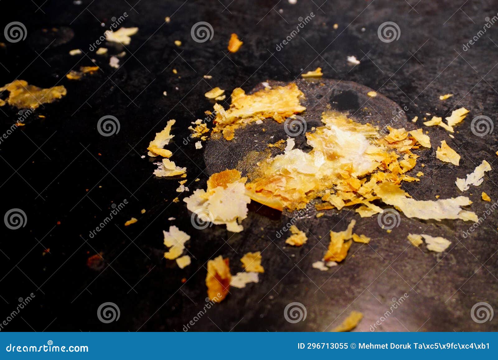 Crumbs Sticked on Oven Tray Close Up View Stock Image - Image of ...