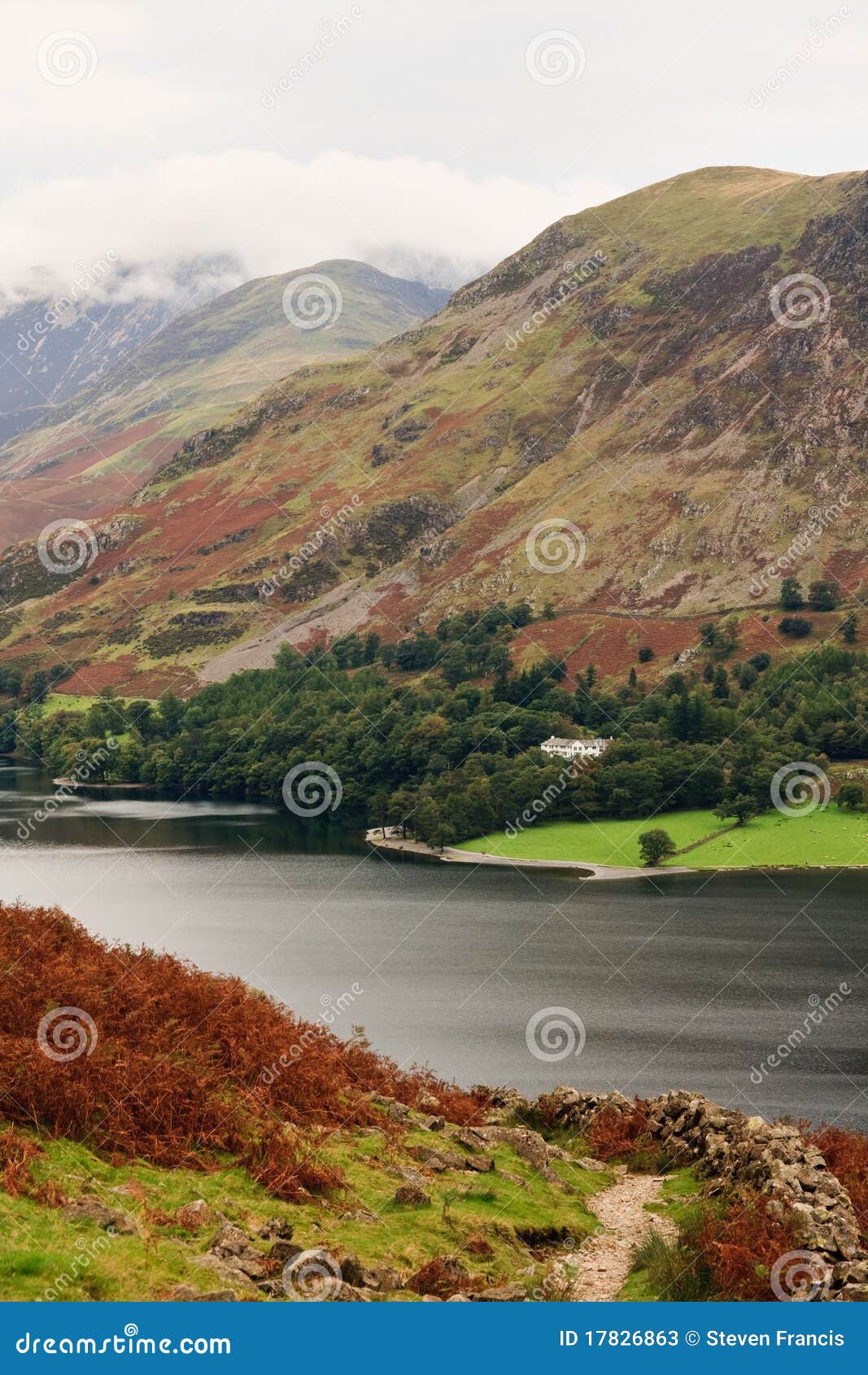 Crummock Water, Buttermere, Lake District Stock Image - Image of fence ...
