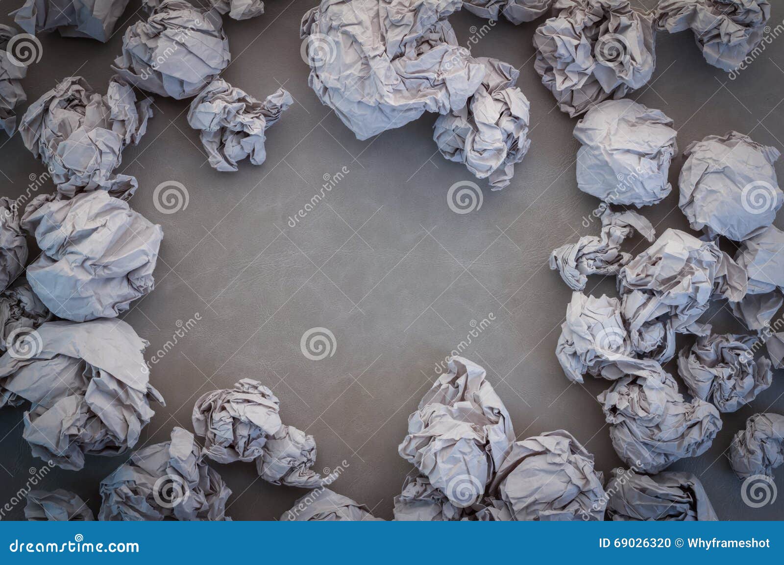 Crump Paper on Grey Background Stock Photo - Image of macro, piece ...