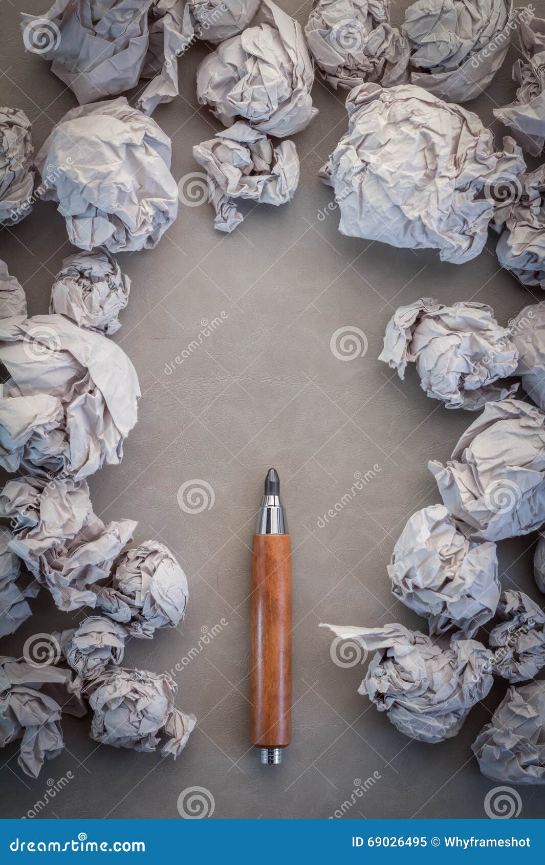 Crump Paper with Wooden Handle Pencil Stock Image - Image of business ...