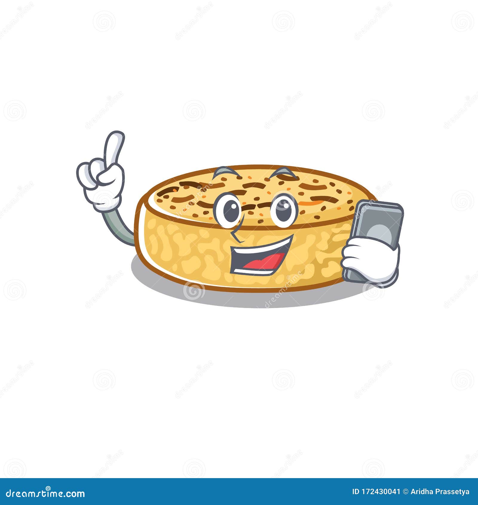 Crumpets Cartoon Character Concept With A Sad Face Vector Illustration ...