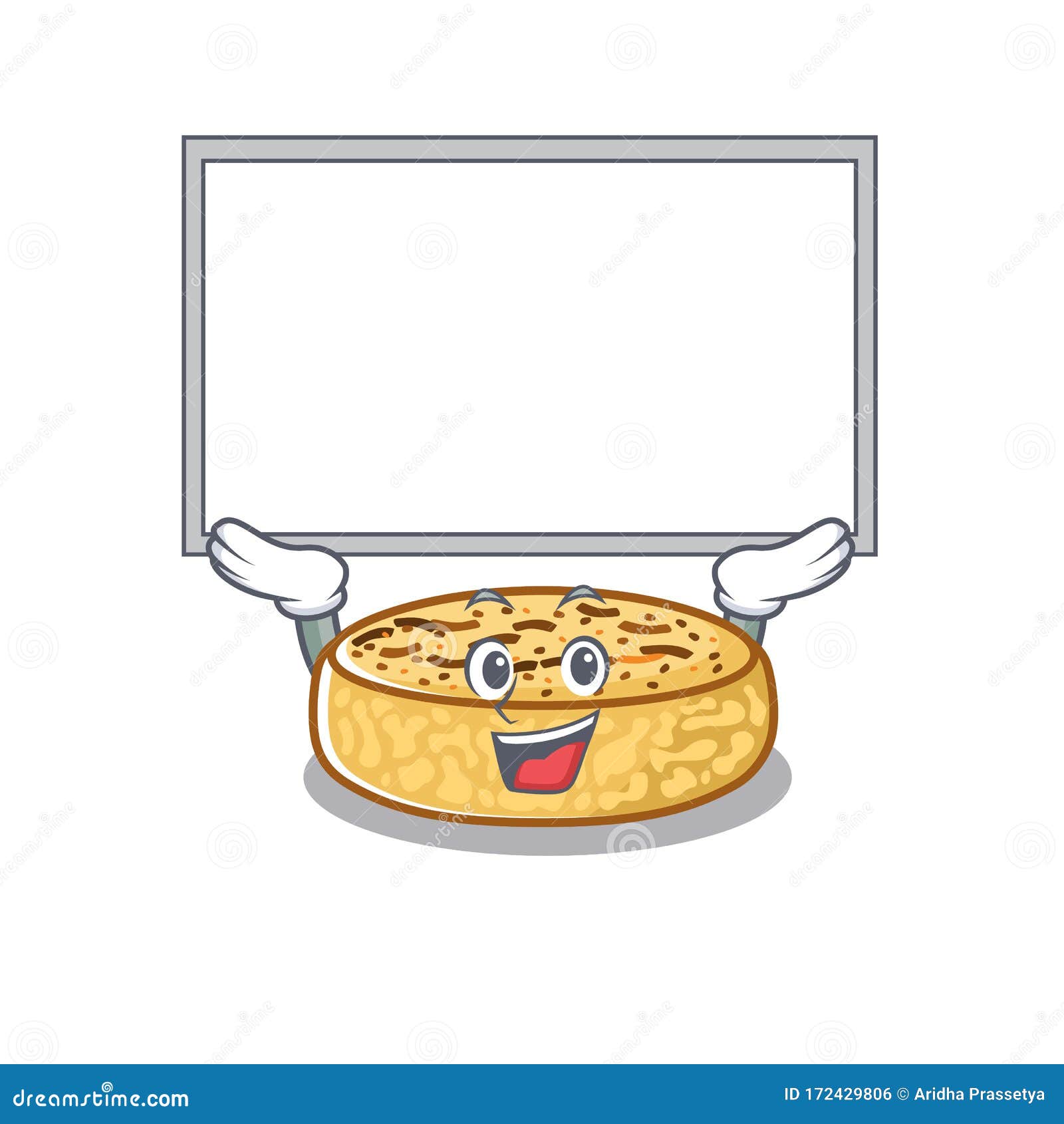 A Crumpets Mascot Picture Raised Up Board Stock Vector - Illustration ...