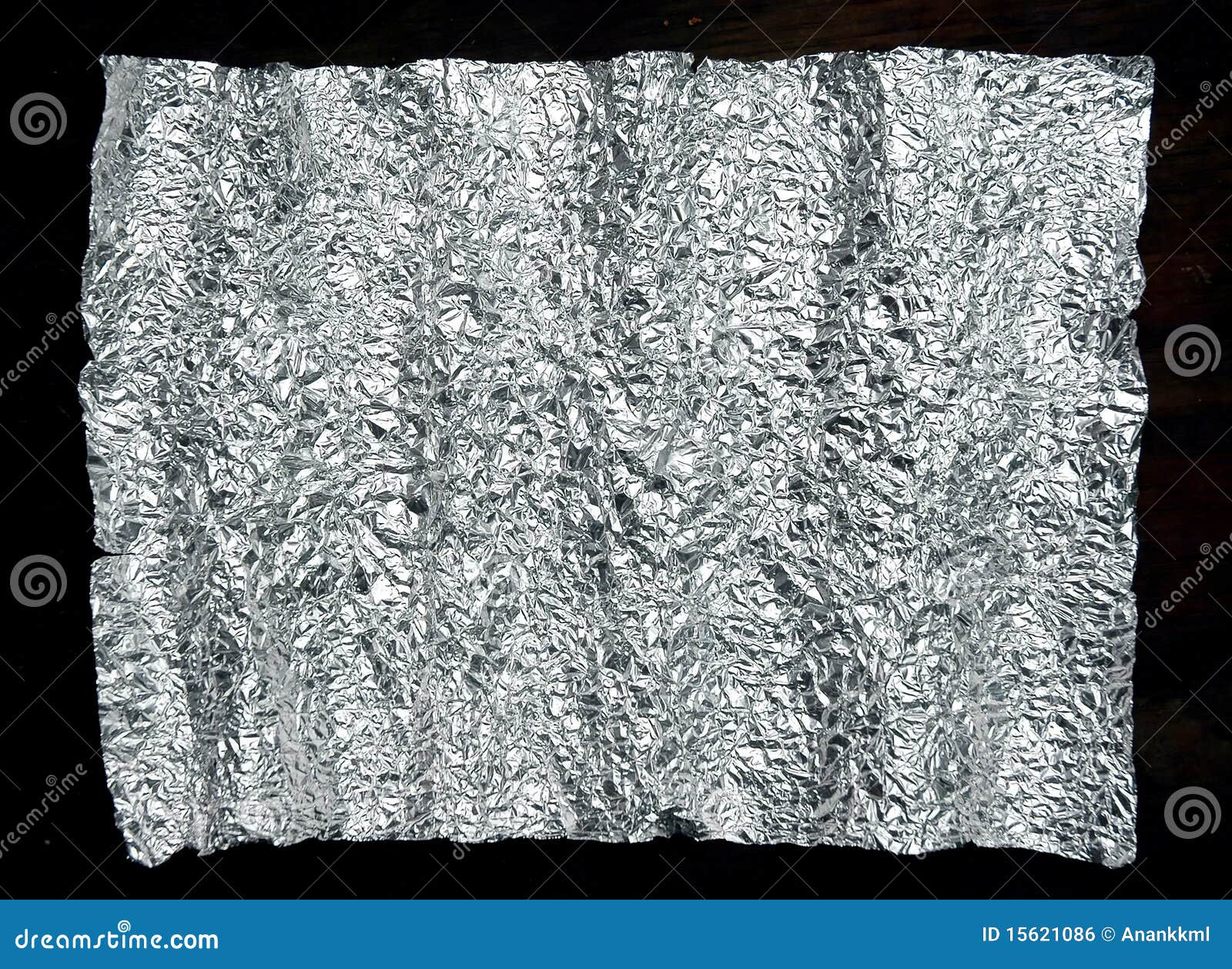 Crumpled Aluminum Foil. Reflection And Refraction Of Light In Different ...