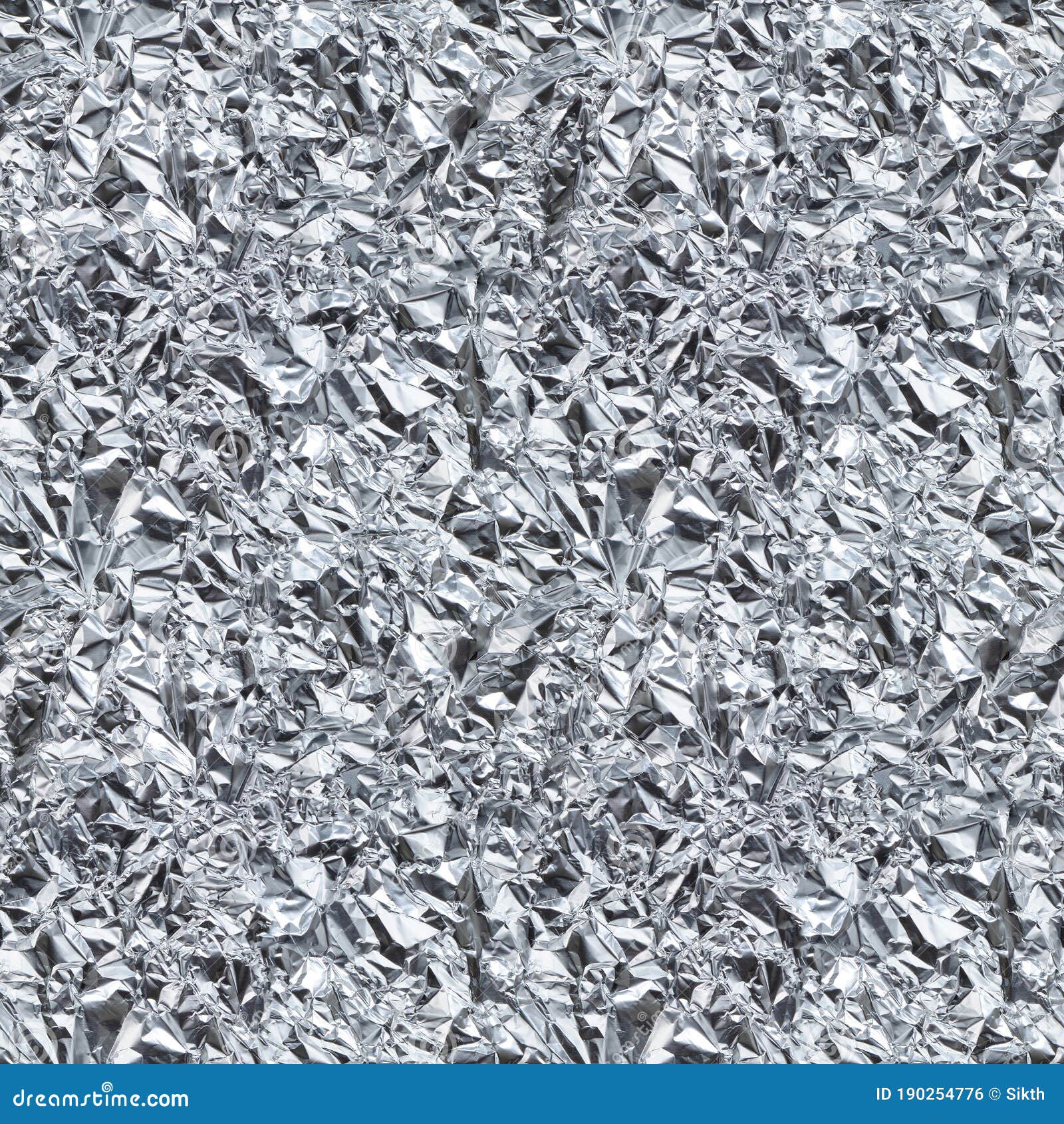 Crumpled Aluminum Foil. Reflection And Refraction Of Light In Different ...