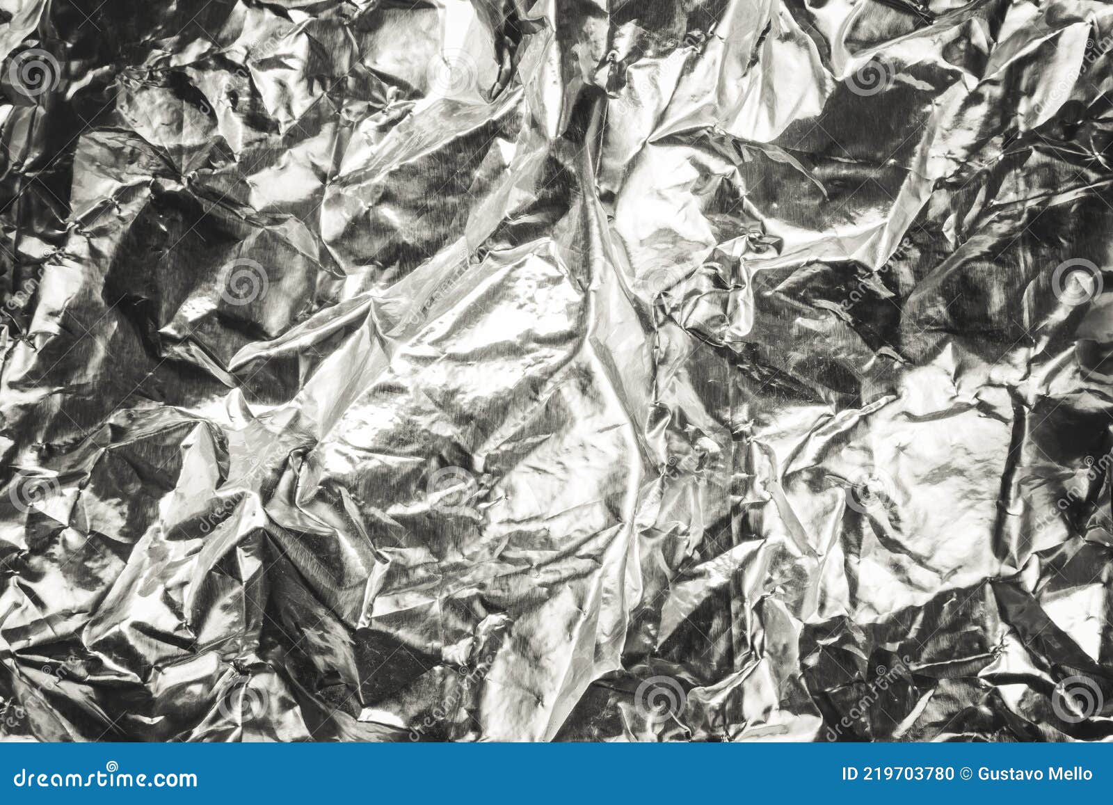 Crumpled Aluminum Foil Texture Background Stock Photo - Image of ...