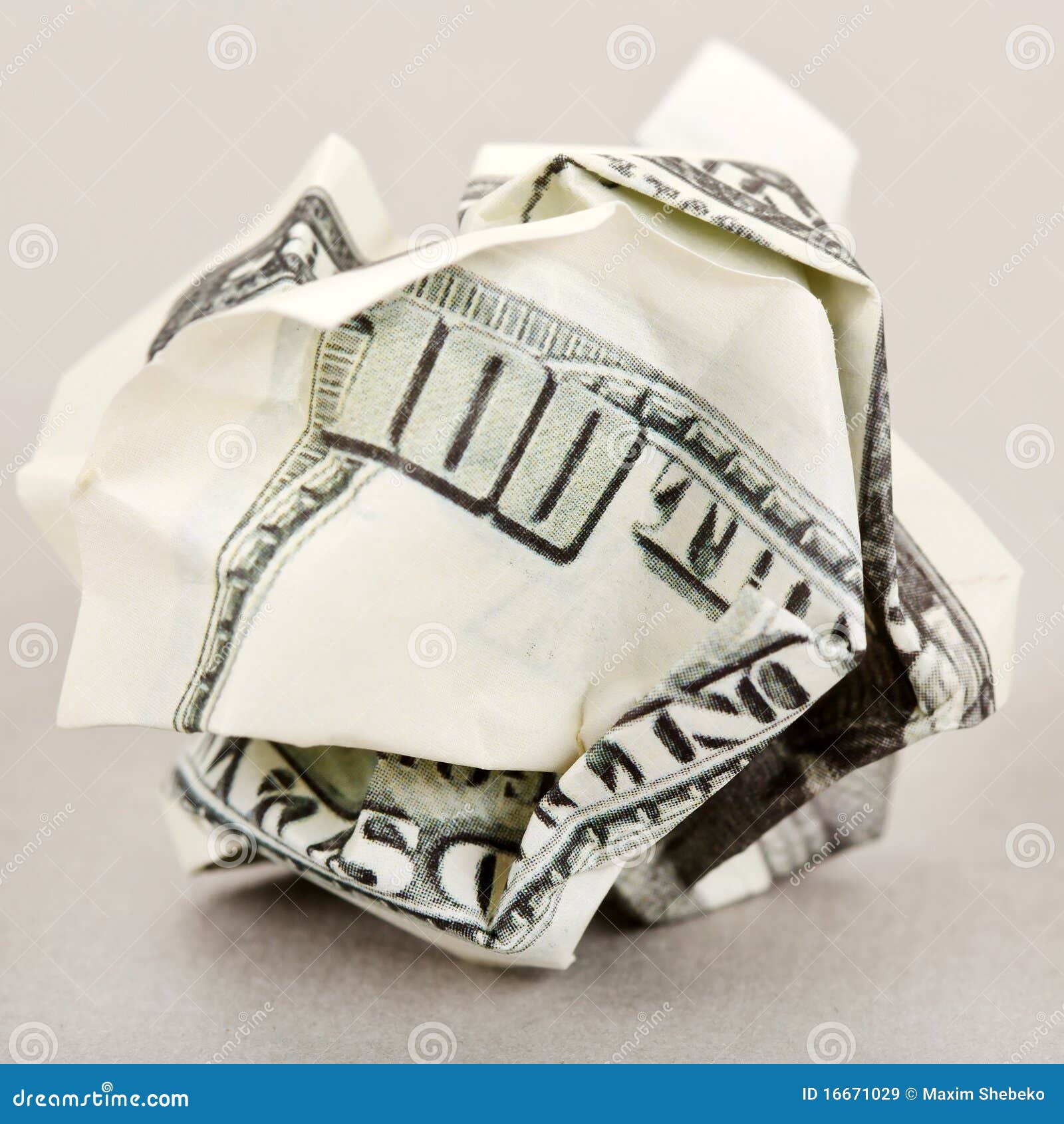 Crumpled american money stock image. Image of number - 16671029