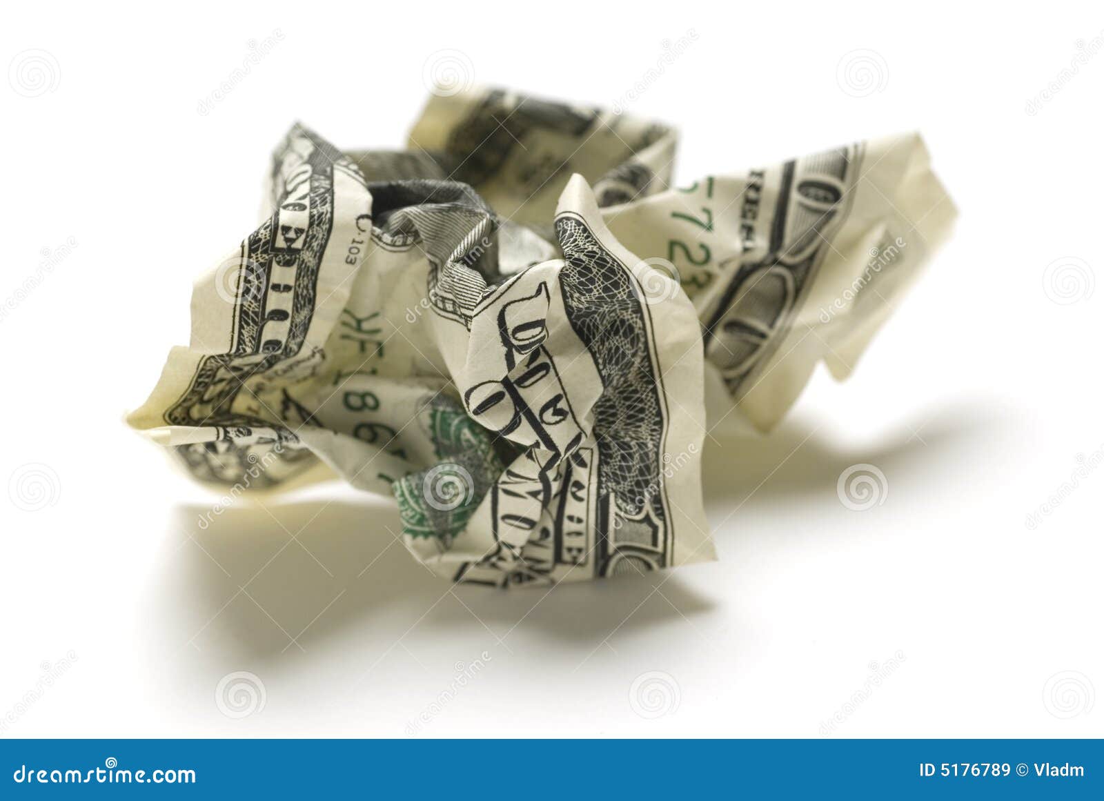 Crumpled American Money Royalty Free Stock Images - Image: 5176789