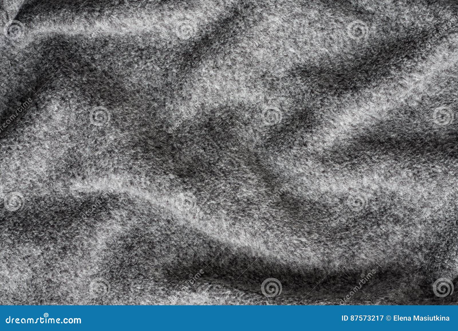 Crumpled Background of Grey Fleece Fabric Stock Image - Image of fiber ...