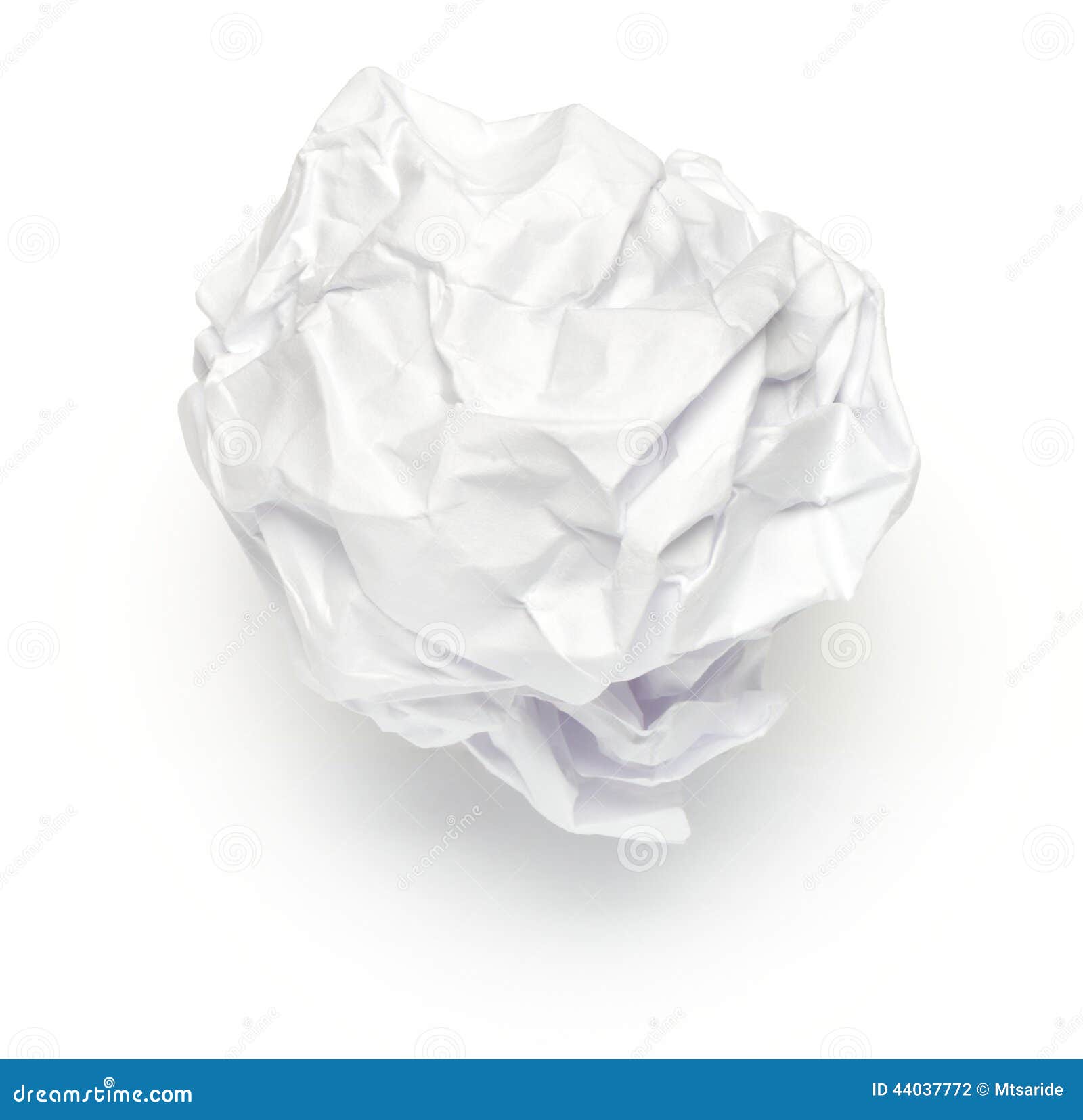 Crumpled Ball of Paper stock photo. Image of crumple - 44037772