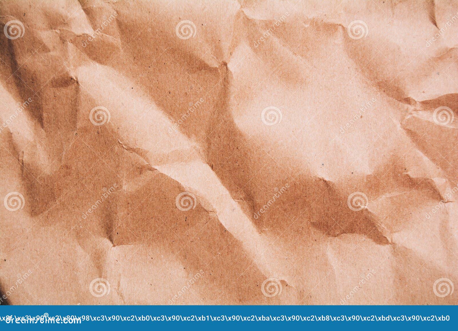 Crumpled Beige Paper Texture. Paper Background. Copy Space Stock Photo ...