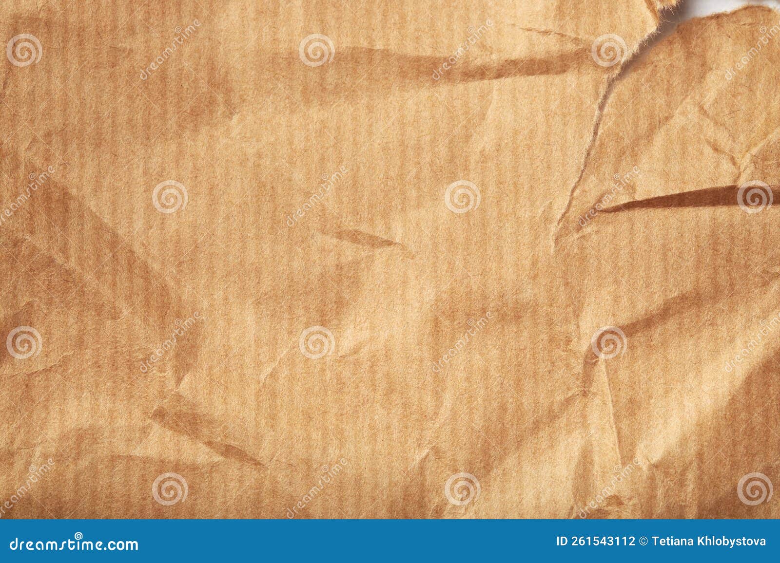 Crumpled Beige Paper Texture Closeup Stock Photo - Image of notepad ...
