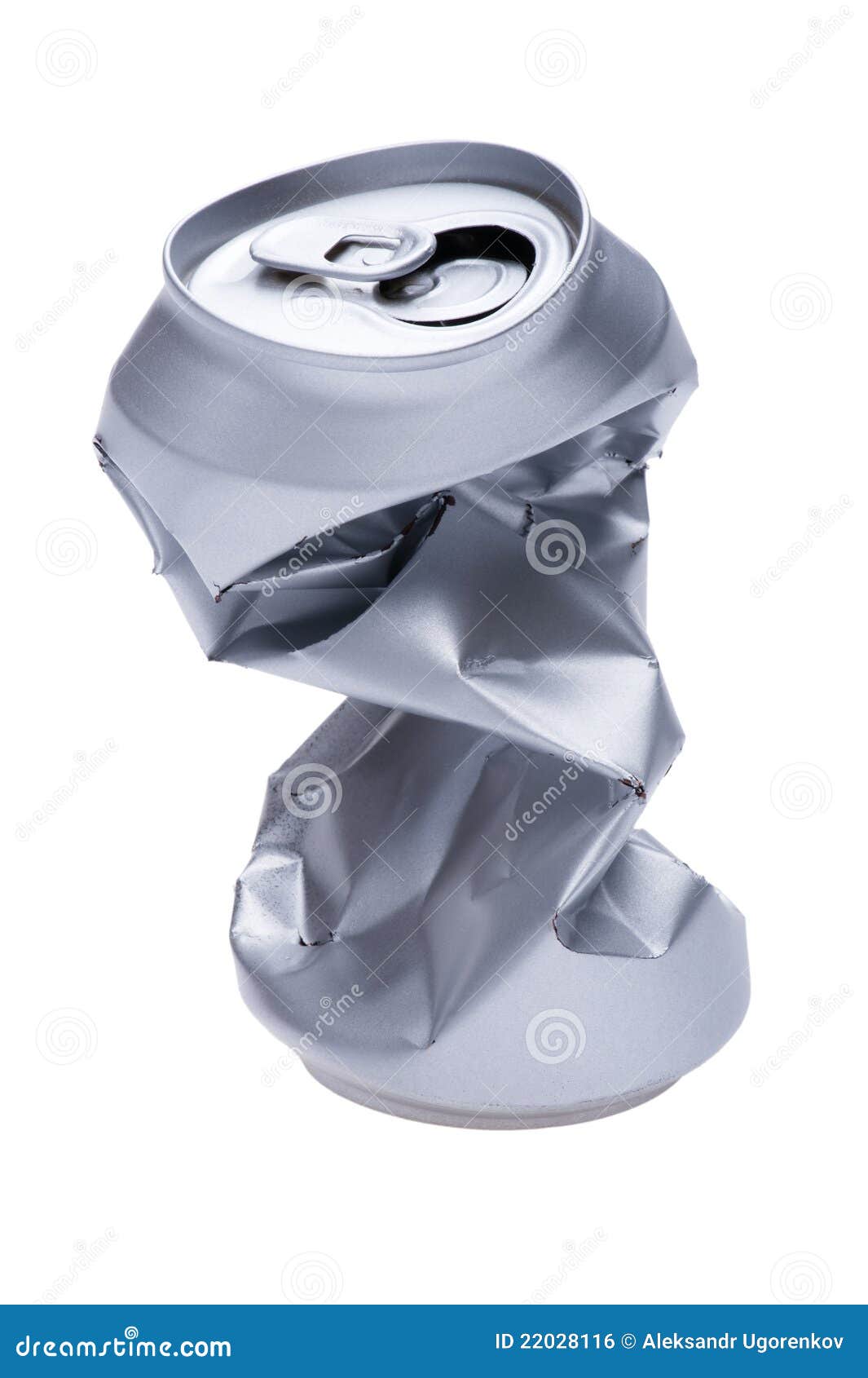 Crumpled Beverage Can on White Stock Photo - Image of crumpled, full ...
