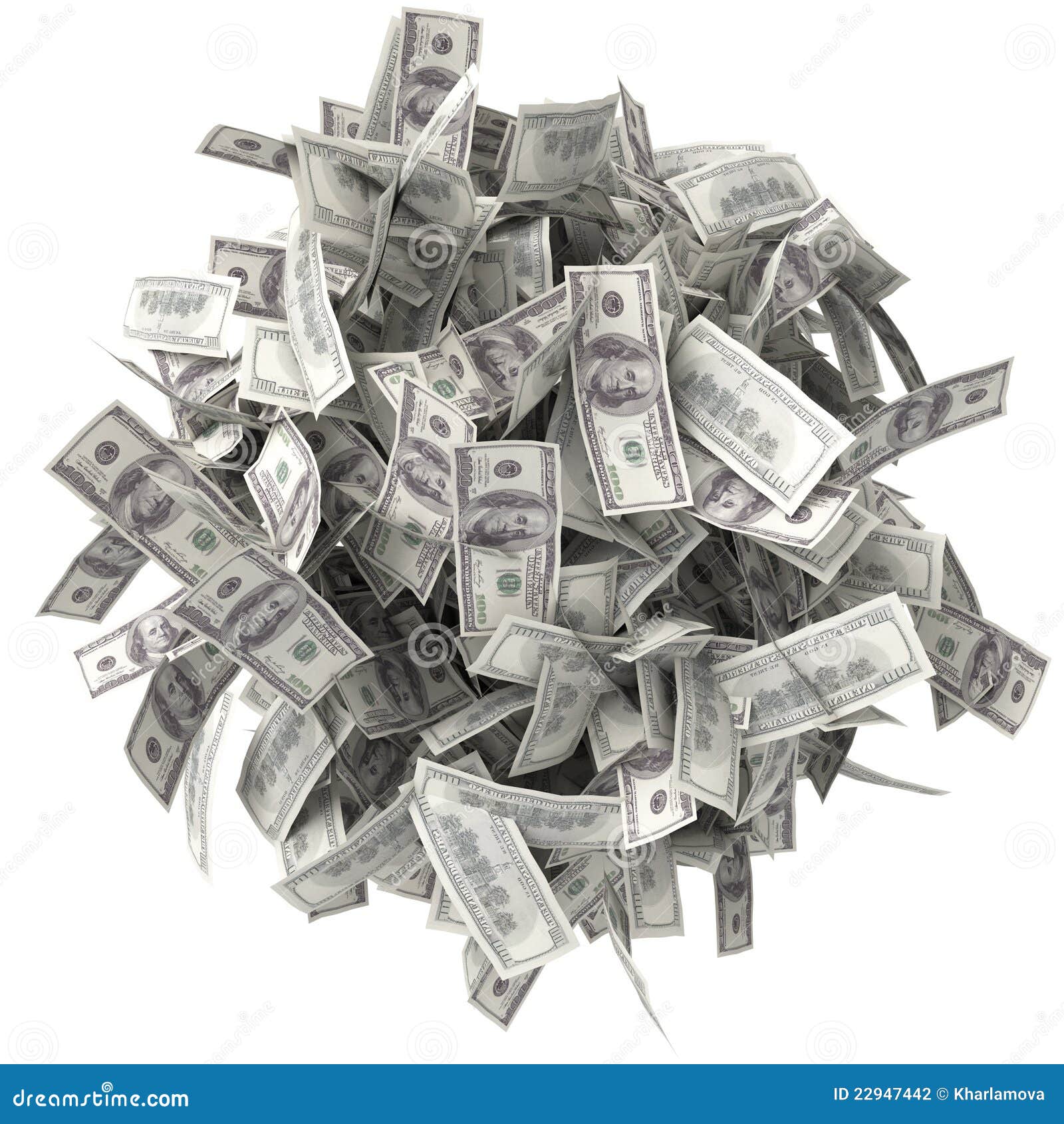 Crumpled bills stock illustration. Illustration of objects - 22947442