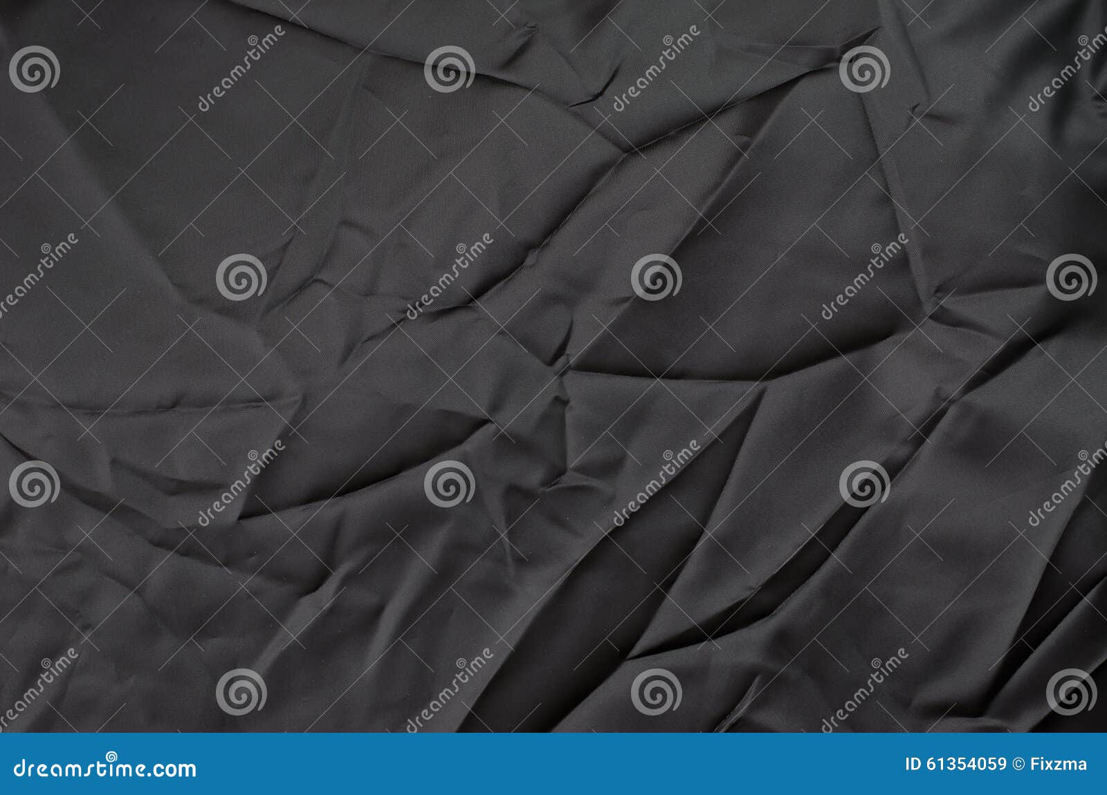 Crumpled Black Fabric Texture Stock Image - Image of elegant, pattern ...