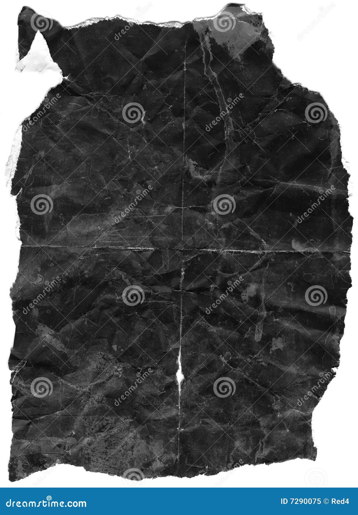 Crumpled black paper stock image. Image of dirty, paper - 7290075