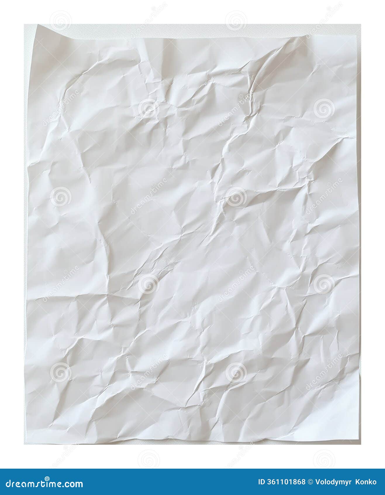 Crumpled Blank White Paper Sheet With Black Binder Clip On Kraft Board ...