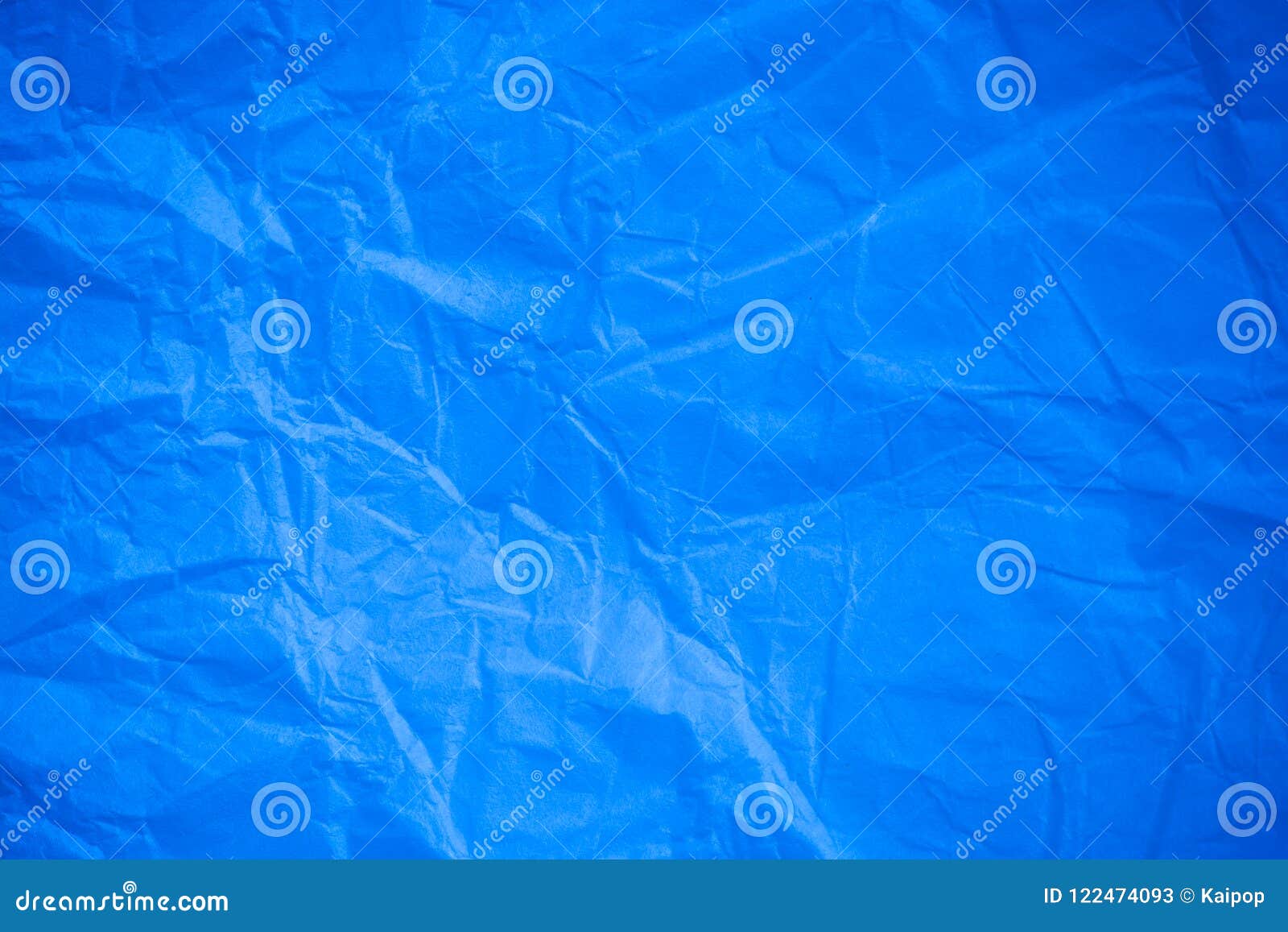 Crumpled Blue Paper Background. Stock Image - Image of creased, sheet ...