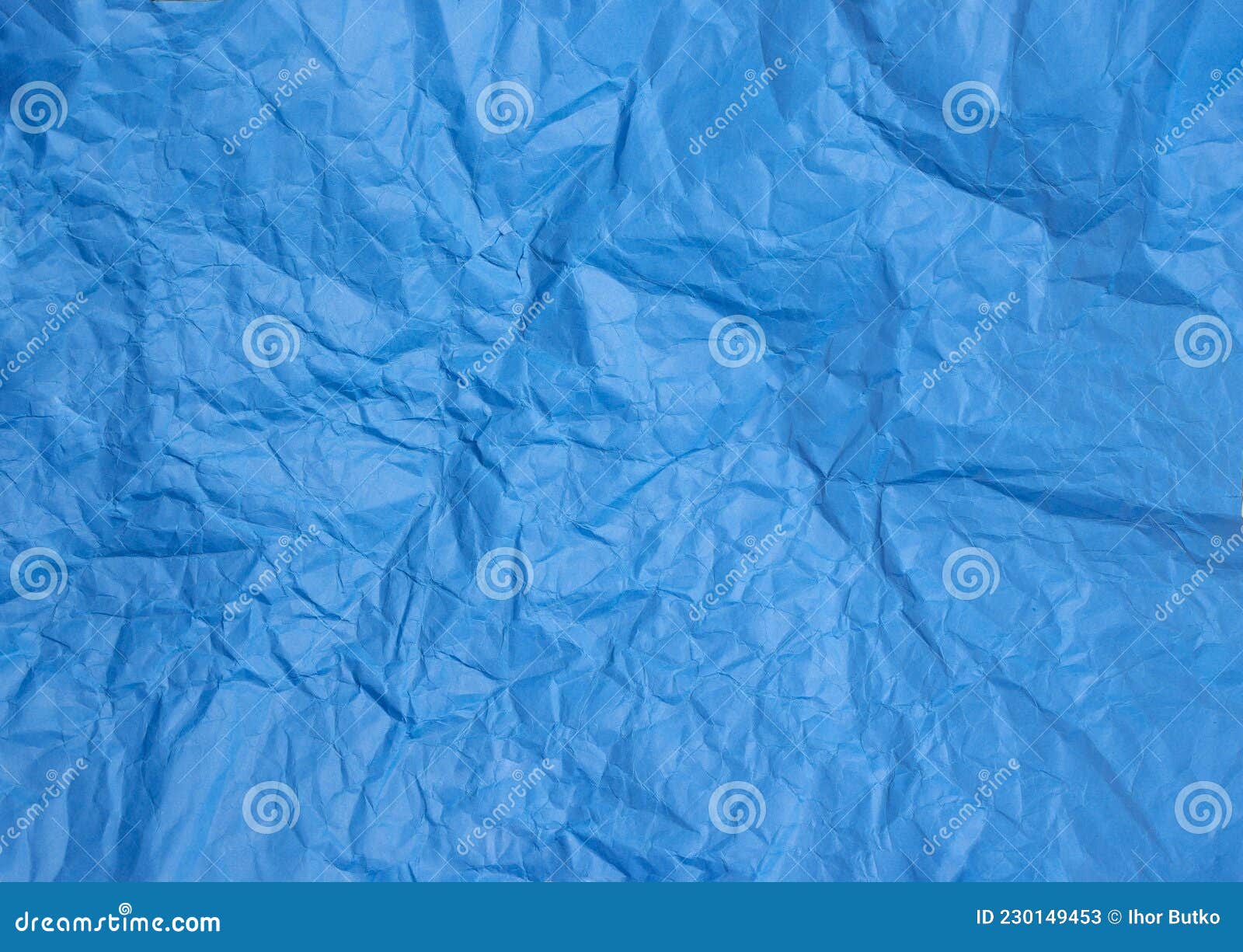 Crumpled Blue Paper Background Texture Stock Image - Image of rusty ...
