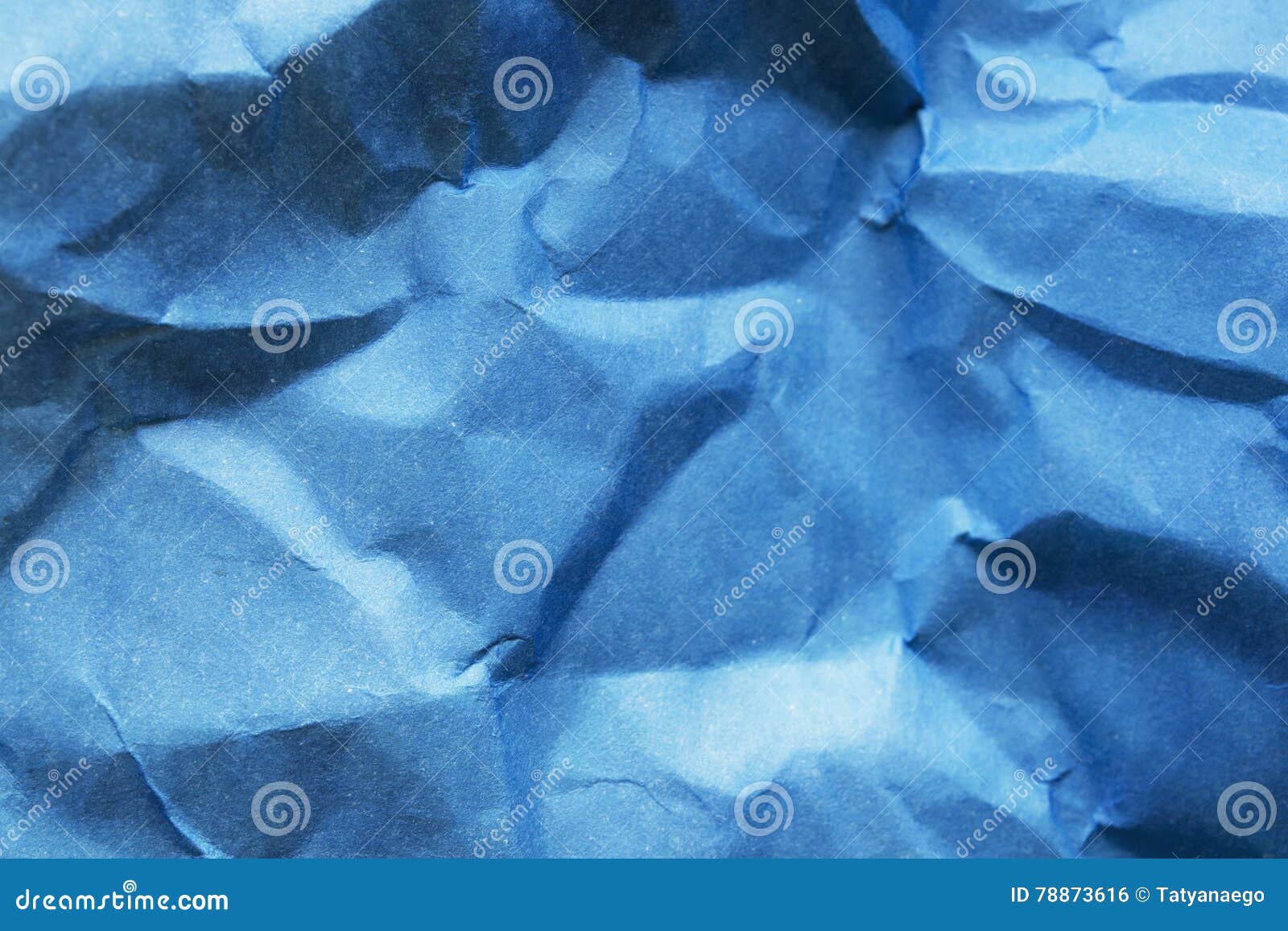 Crumpled blue paper stock photo. Image of background - 78873616