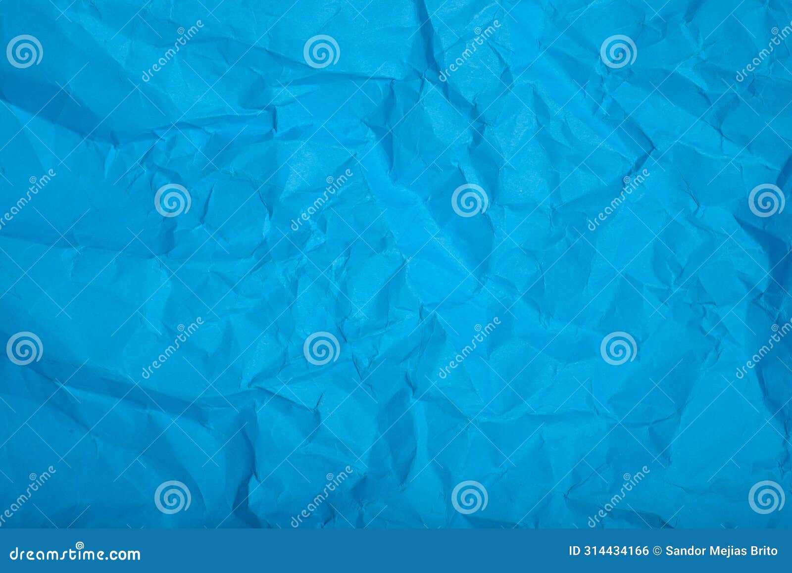 Crumpled Blue Paper Texture. Stock Photo - Image of recycling, blank ...