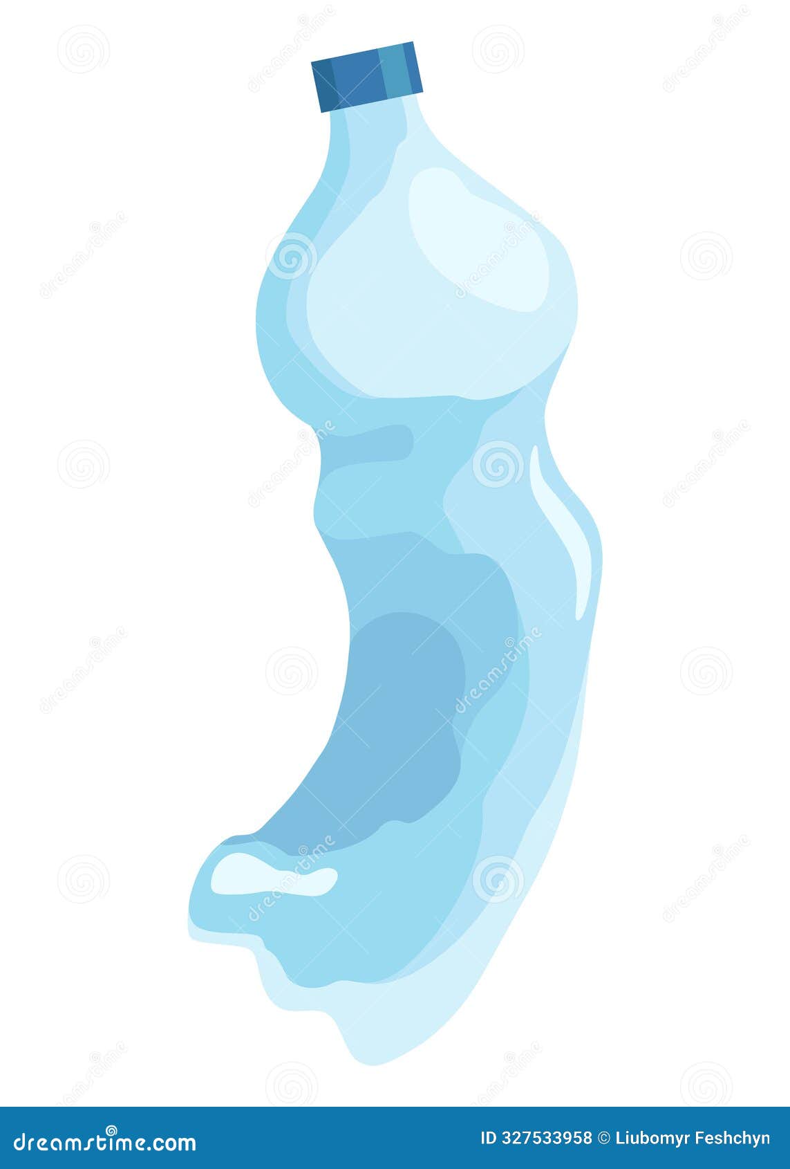 Crumpled Bottle Icon. Broken Plastic Bottle, Empty Plastic Container ...