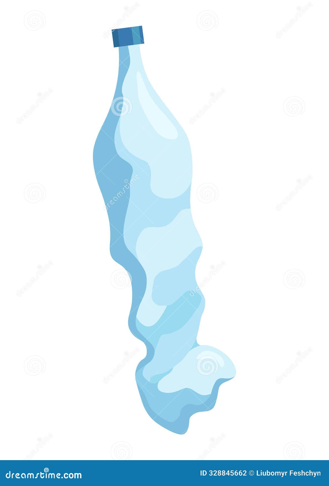 Crumpled Bottle Icon. Broken Plastic Bottle, Empty Plastic Container ...