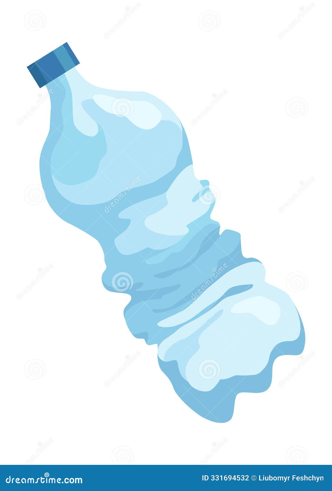 Crumpled Bottle Icon. Broken Plastic Bottle, Empty Plastic Container ...