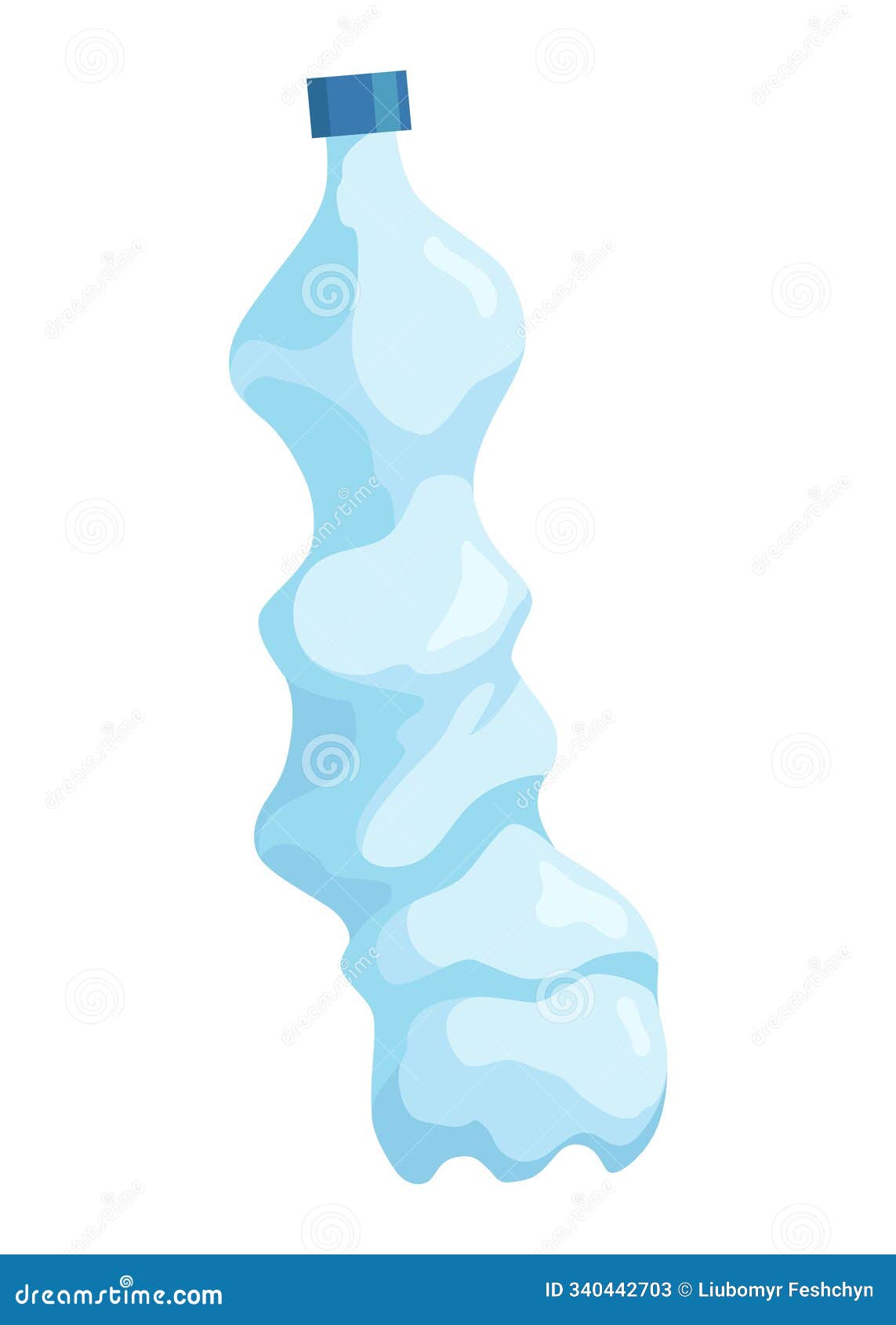 Crumpled Bottle Icon. Broken Plastic Bottle, Empty Plastic Container ...