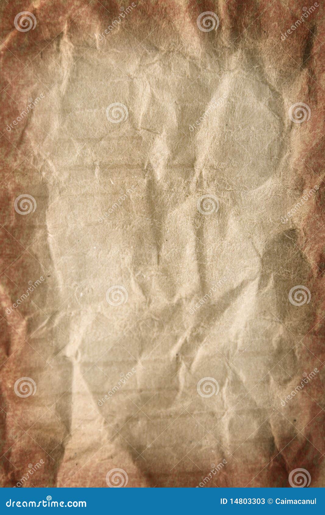 Crumpled brown paper stock illustration. Illustration of copy - 14803303