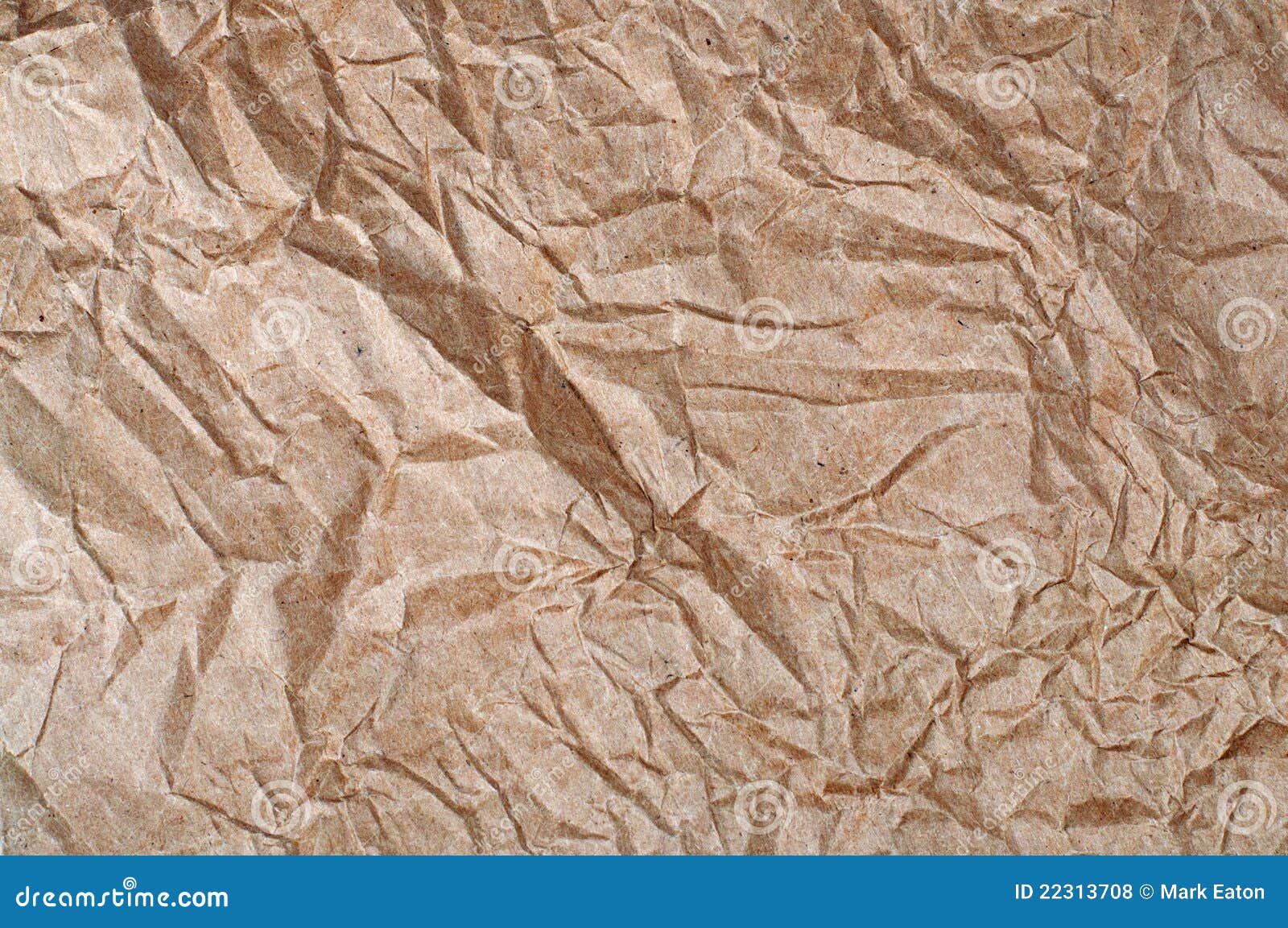 Crumpled Brown Paper stock photo. Image of designer, frame - 22313708
