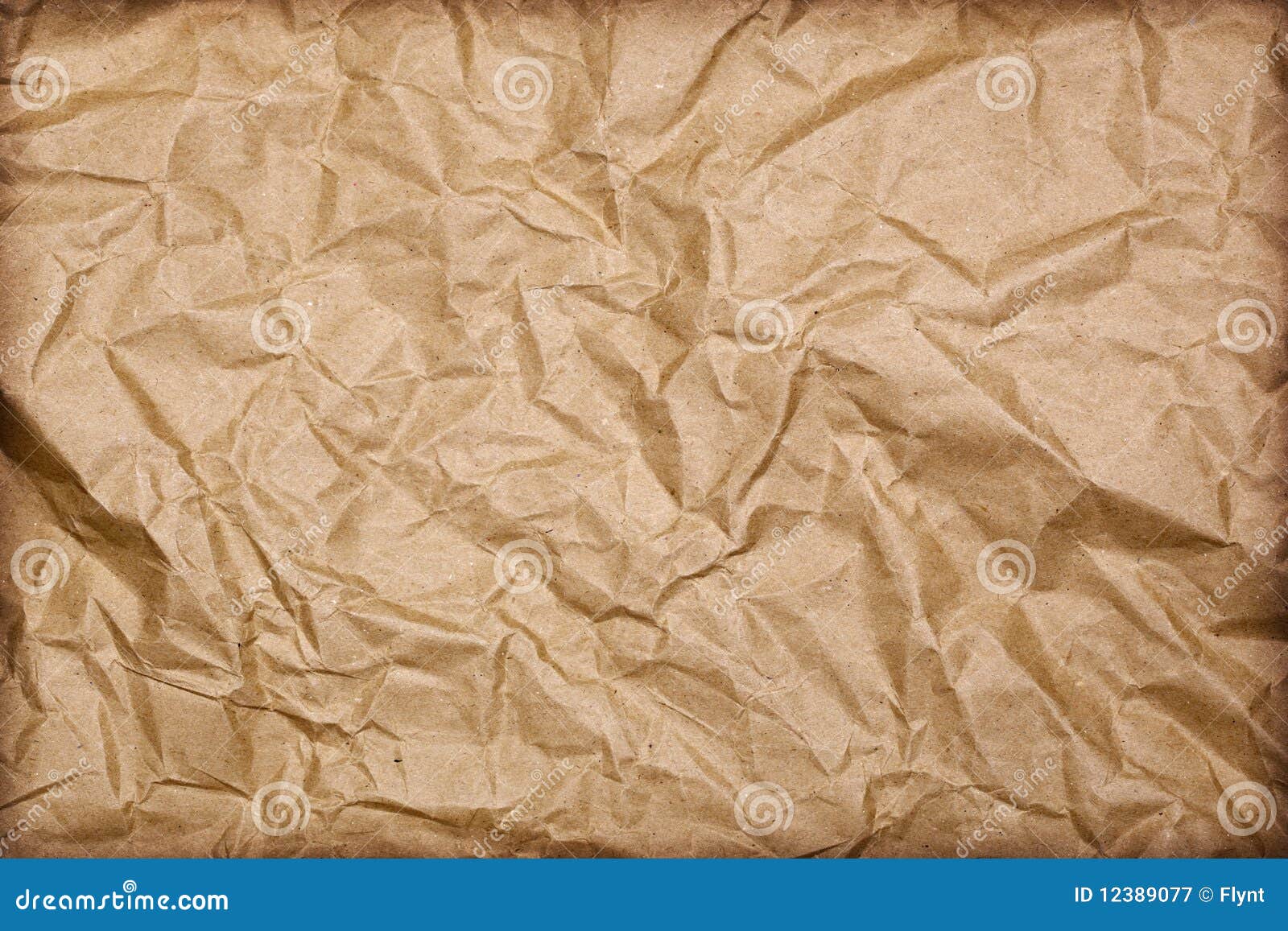 Crumpled Brown Paper Background Stock Image - Image of pattern ...