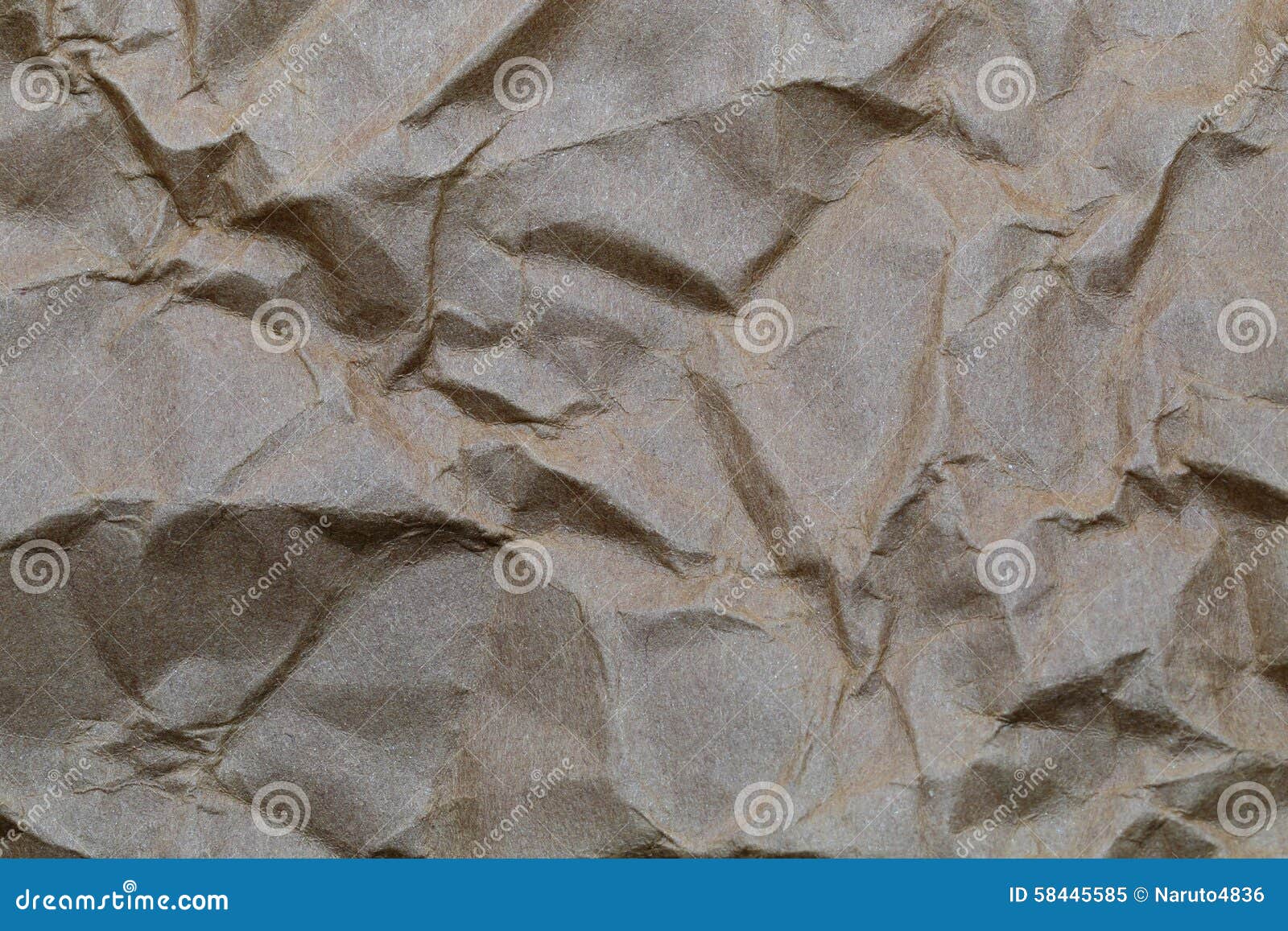 Crumpled brown paper stock image. Image of retro, blotted - 58445585