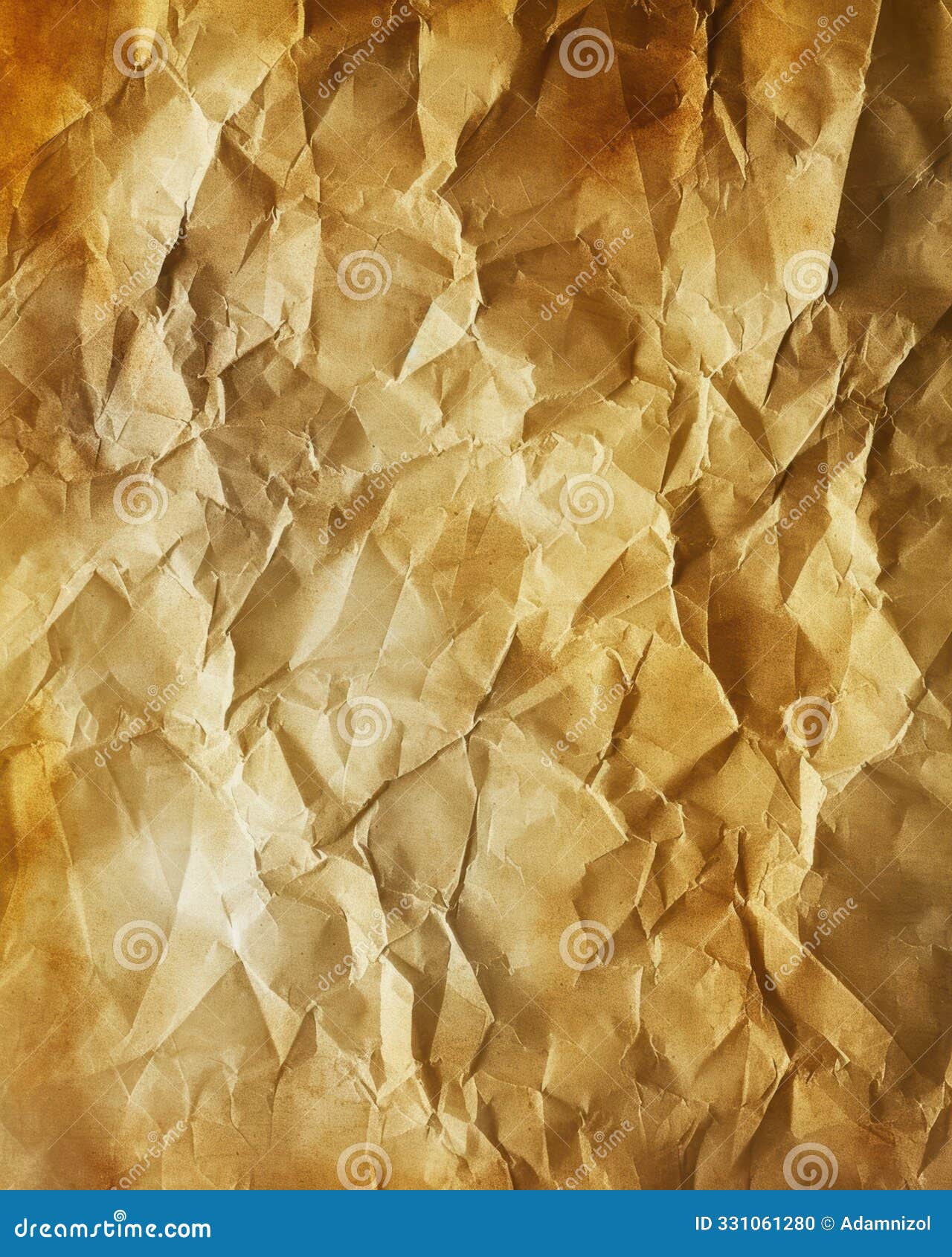 Crumpled Brown Paper Texture Stock Illustration - Illustration of ...