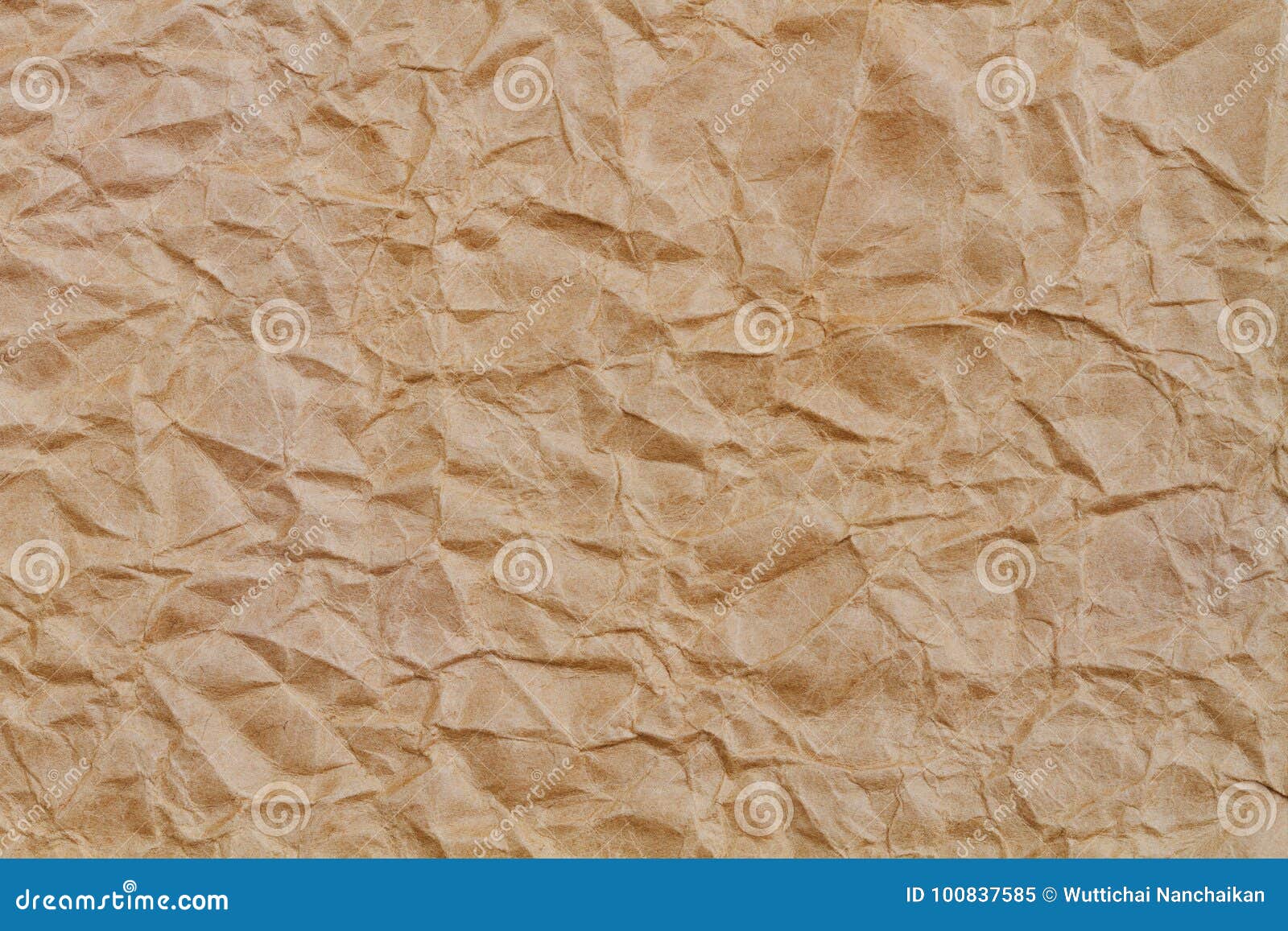 Crumpled brown paper stock image. Image of wrinkle, garbage - 100837585