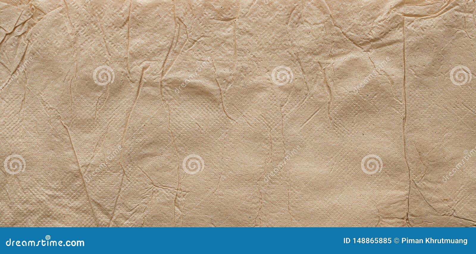 Crumpled Brown Recycle Tissue Paper Texture Stock Image - Image of ...
