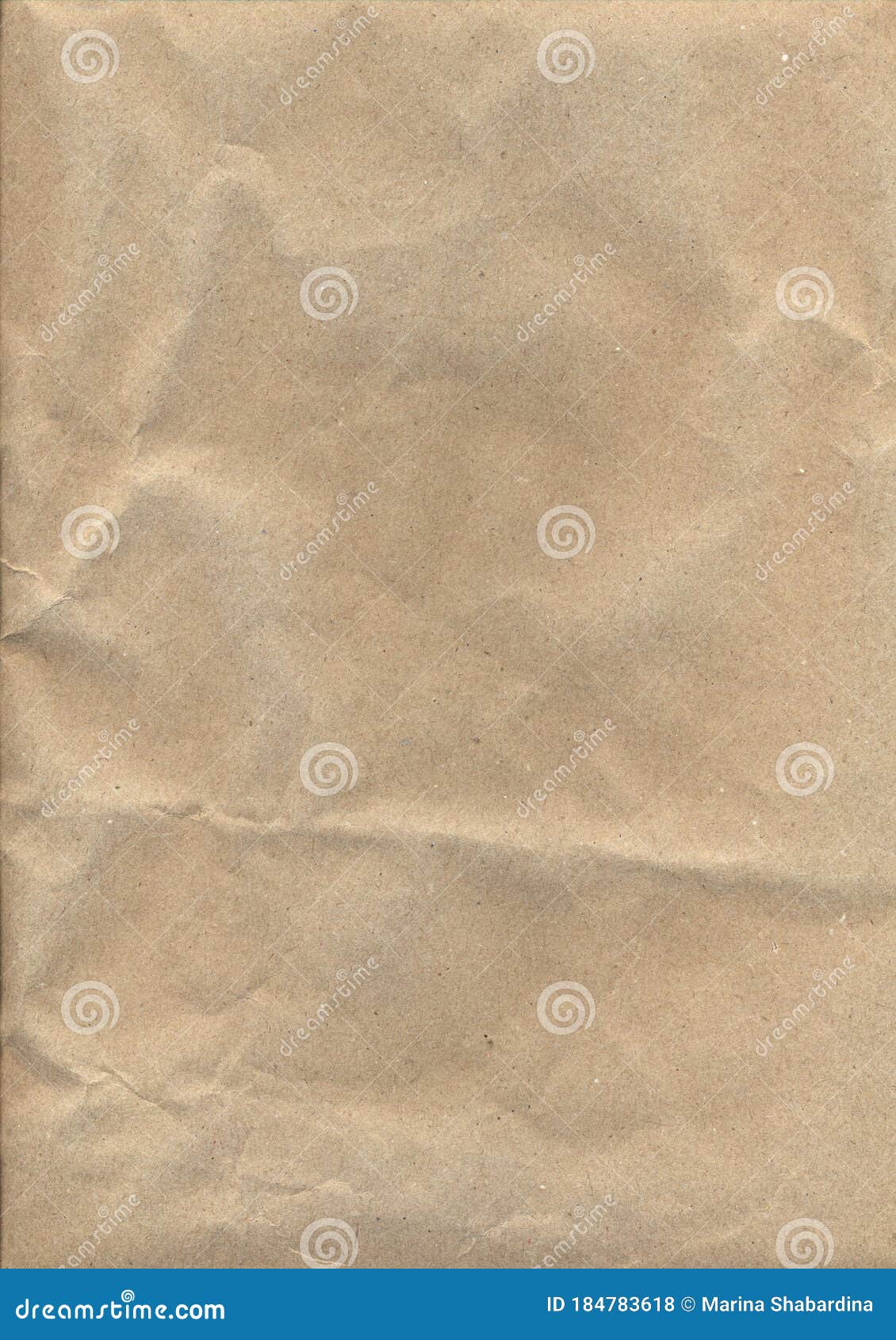 Crumpled Brown Wrapping Craft Paper Texture for Background Stock Photo ...