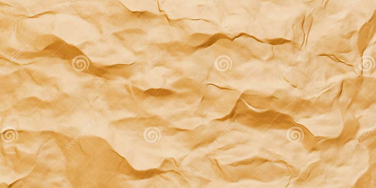 Crumpled Brown Wrapping Paper Forms an Abstract Textured Background ...