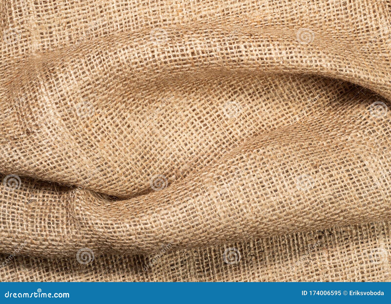 Crumpled Burlap Textile, Close Up View. Brown Burlap Fabric, Abstract ...