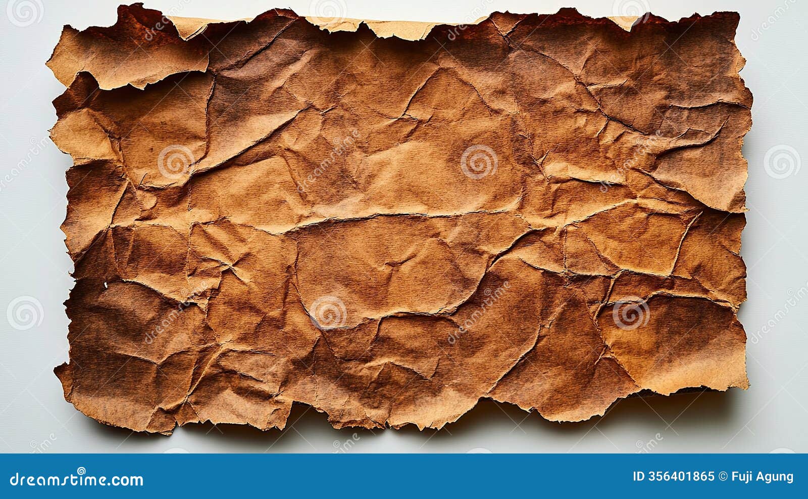 Crumpled, Burnt Edges, Brown Paper Texture Background Stock ...