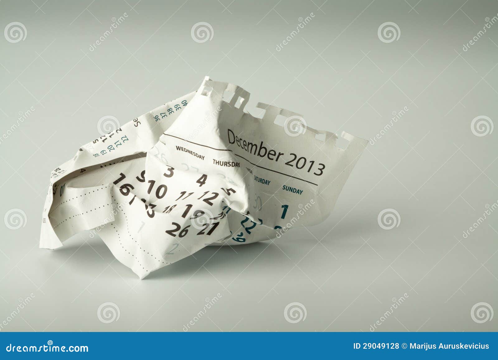 Crumpled calendar sheet stock photo. Image of organizer - 29049128