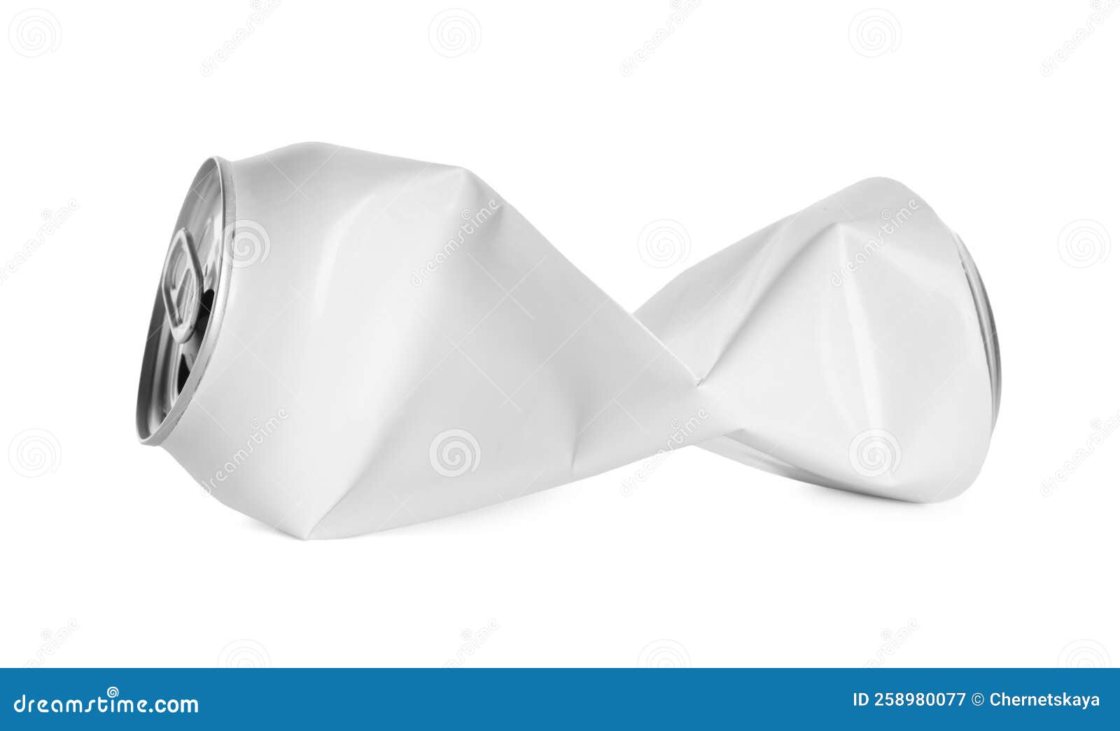 Crumpled Can with Ring Isolated on White Stock Image - Image of pack ...