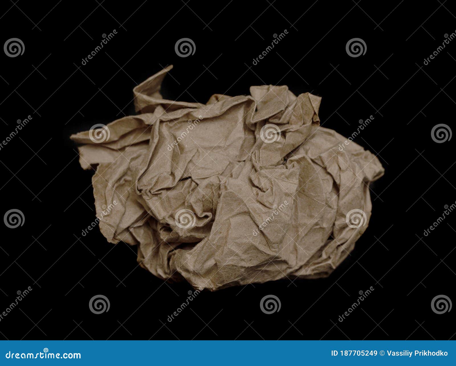 Crumpled Cardboard Texture Background. Blank Paper Sheet Stock ...