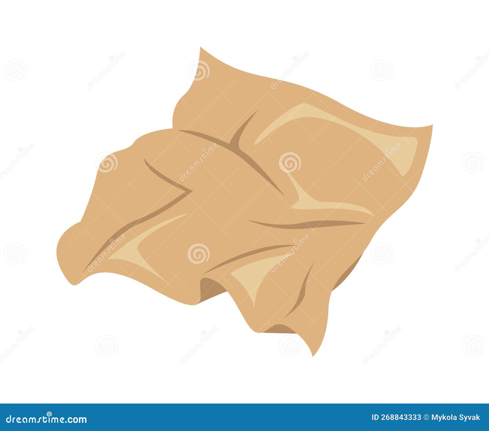 Crumpled Cardboard Garbage Flat Icon Waste Sorting and Utilization ...