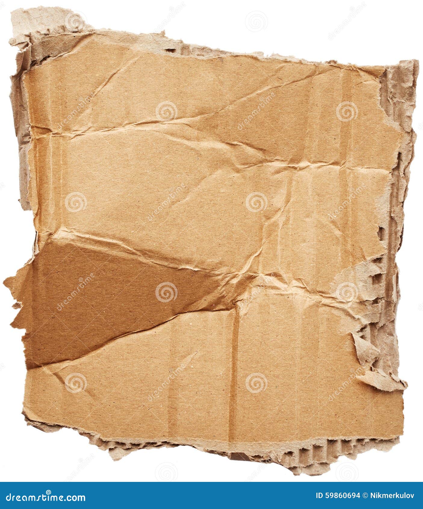 Crumpled cardboard stock photo. Image of corrugated, cardboard - 59860694