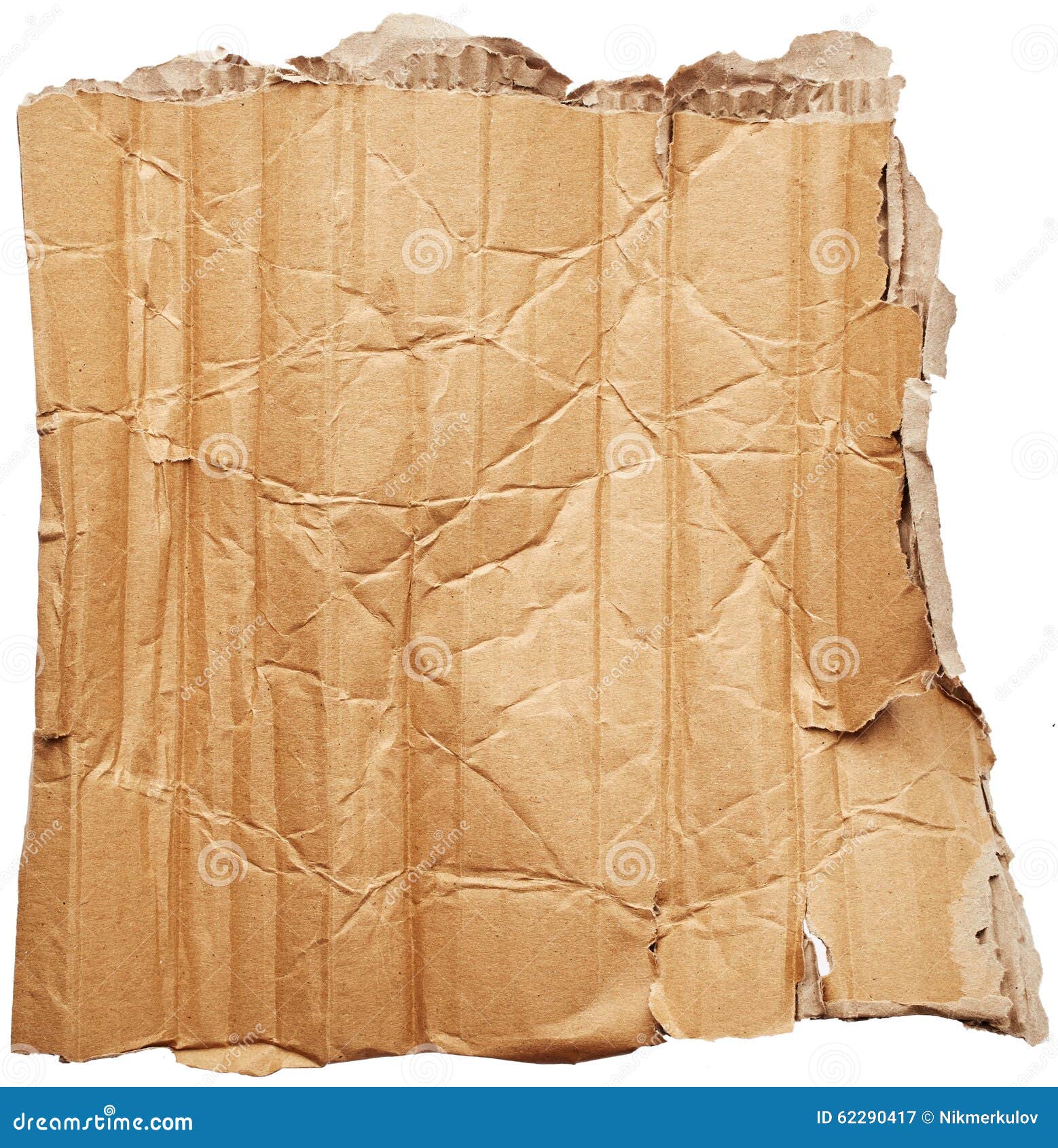 Crumpled cardboard stock image. Image of background, chunk - 62290417